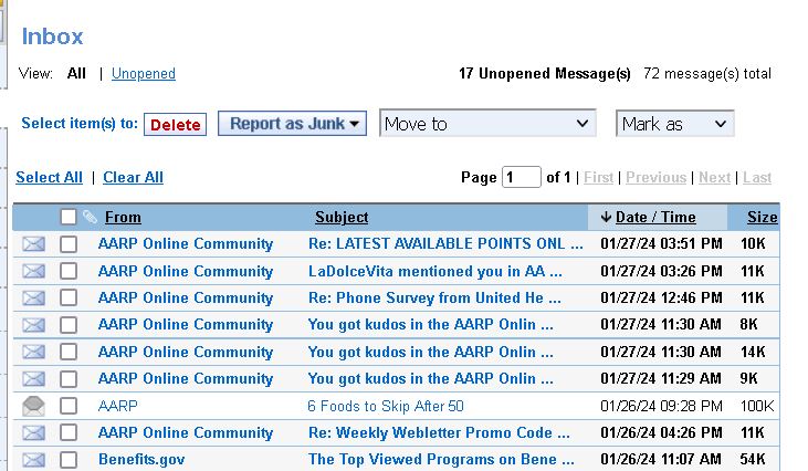 Re: Weekly Webletter Promo Code - AARP Online Community