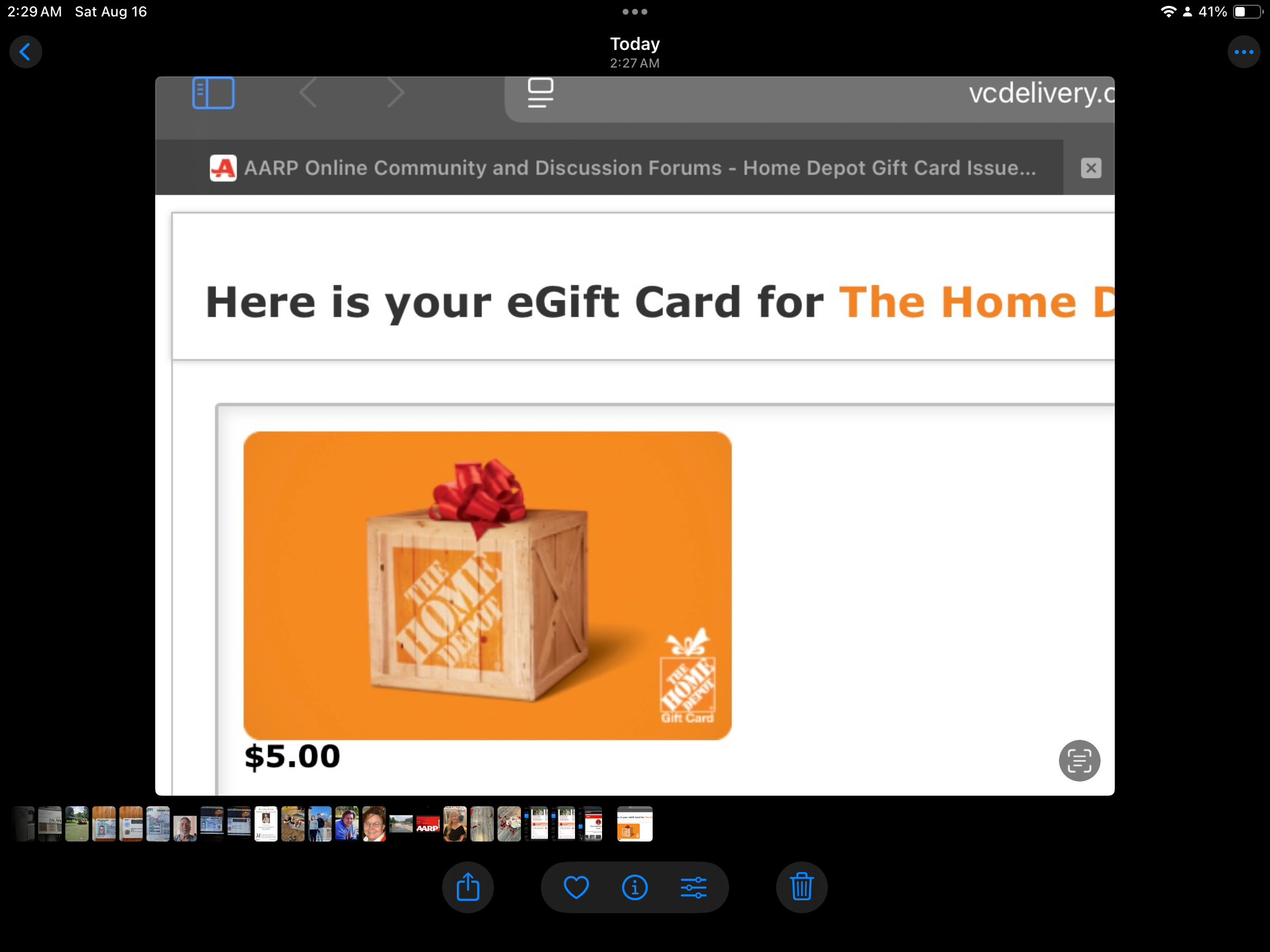 AARP Online Community and Discussion Forums - Home Depot Gift Card ...