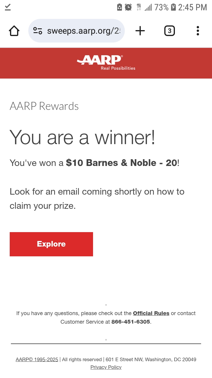 AARP Online Community and Discussion Forums - 🤑 NEW Instant Wins [eGift ...