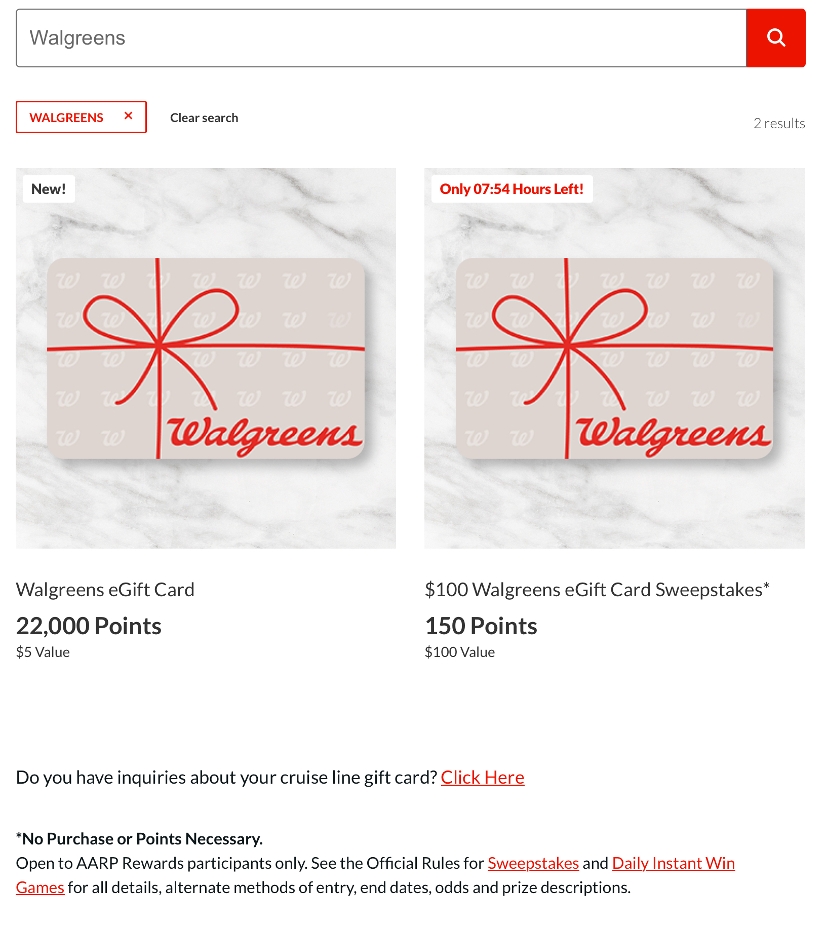 AARP Online Community and Discussion Forums - Re: Walgreens Gift cards ...
